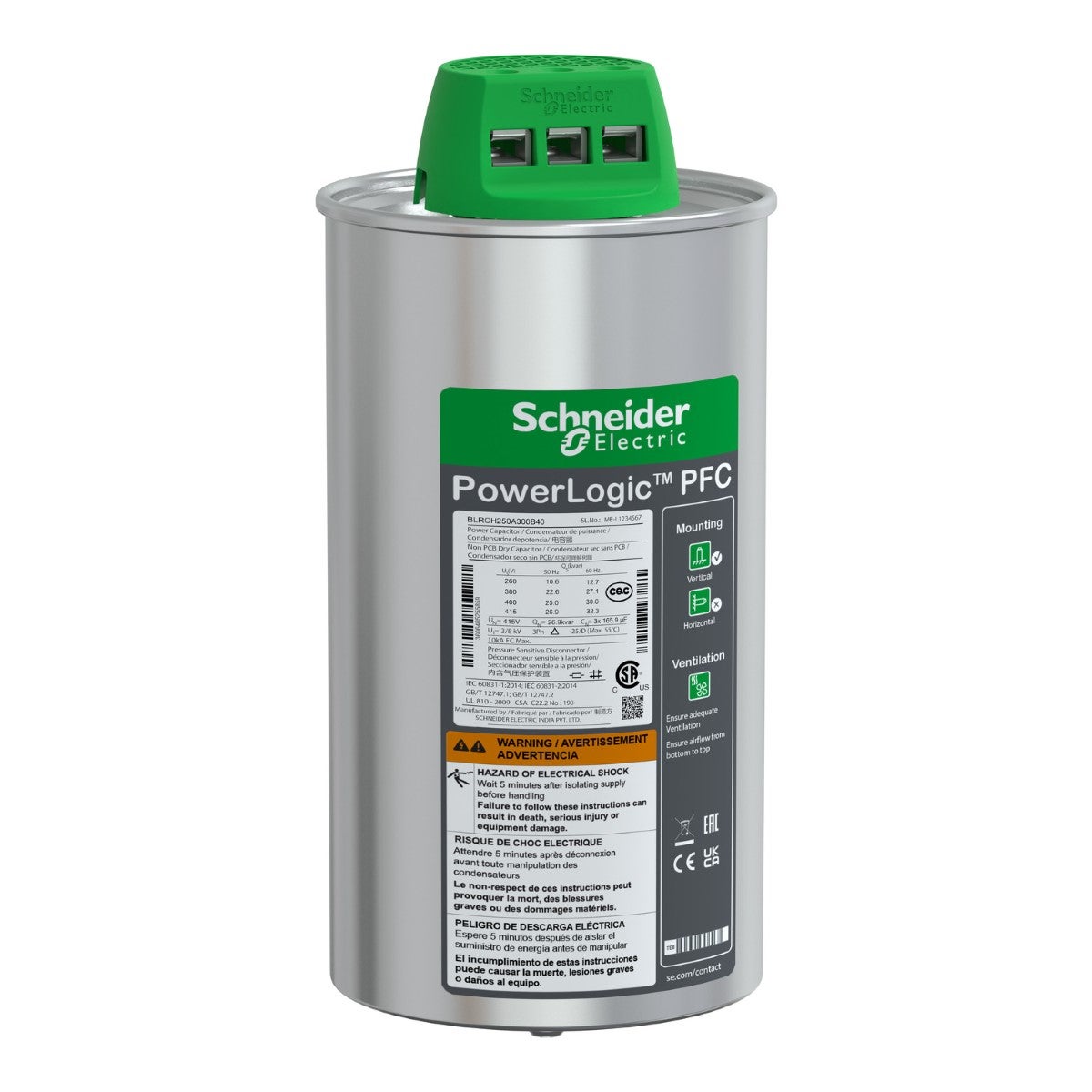 VarPlus Can HDuty Kondansatör - 25/30 kvar - 400 V - 50/60Hz - Schneider Electric TR