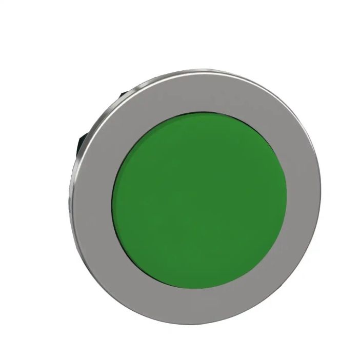 Head for non illuminated push button, Harmony XB4, flush mounted green projecting pushbutton ...
